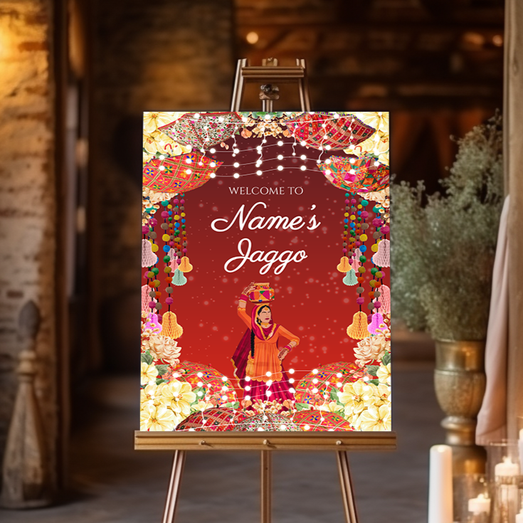 JAGGO Welcome Signs Jago Signs Bollywood Desi Decor Mehndi Sign Bollyw ...